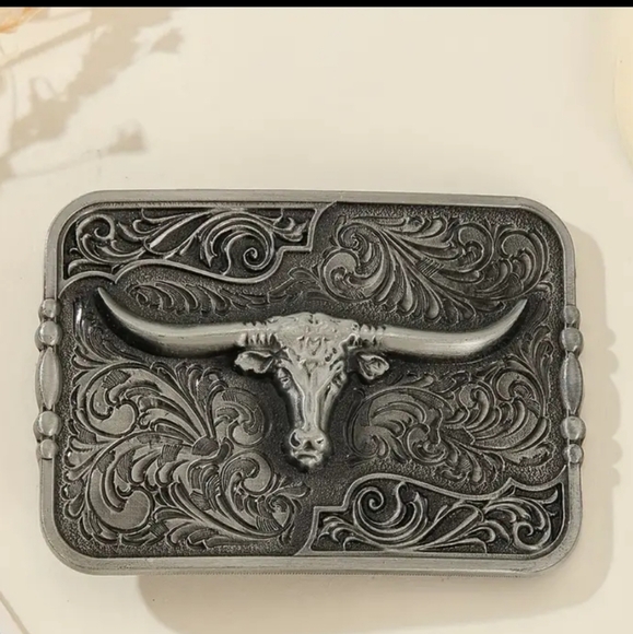 Accessories | New Silver Bull Head Longhorn Steer Belt Buckle | Poshmark